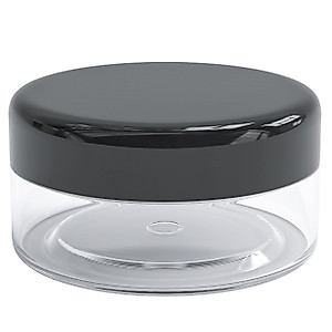 ZAVBE 5 Grams Plastic Containers with Lids 100 pieces BPA Free Sample Containers, Mini Clear Empty Refillable Round Sugar Scrub small 5g/5ml Tiny Jars with Lids for Cosmetics, Lotions