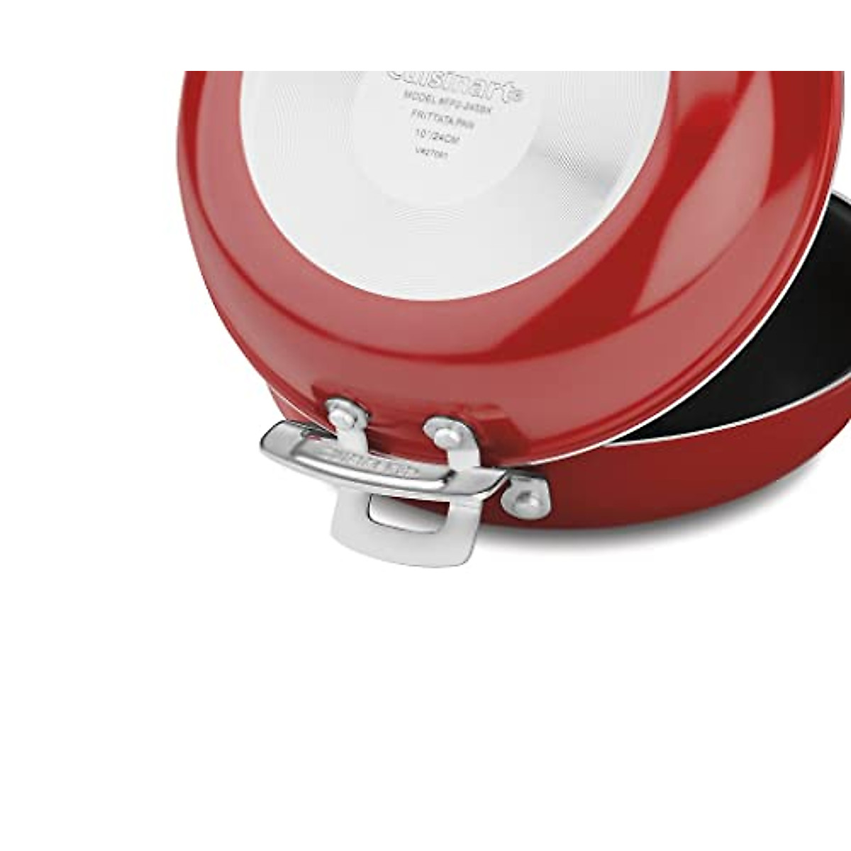 Cuisinart FP2-24R 10-Inch Nonstick Set Frittata Non-Stick Sauce Pan, Red
