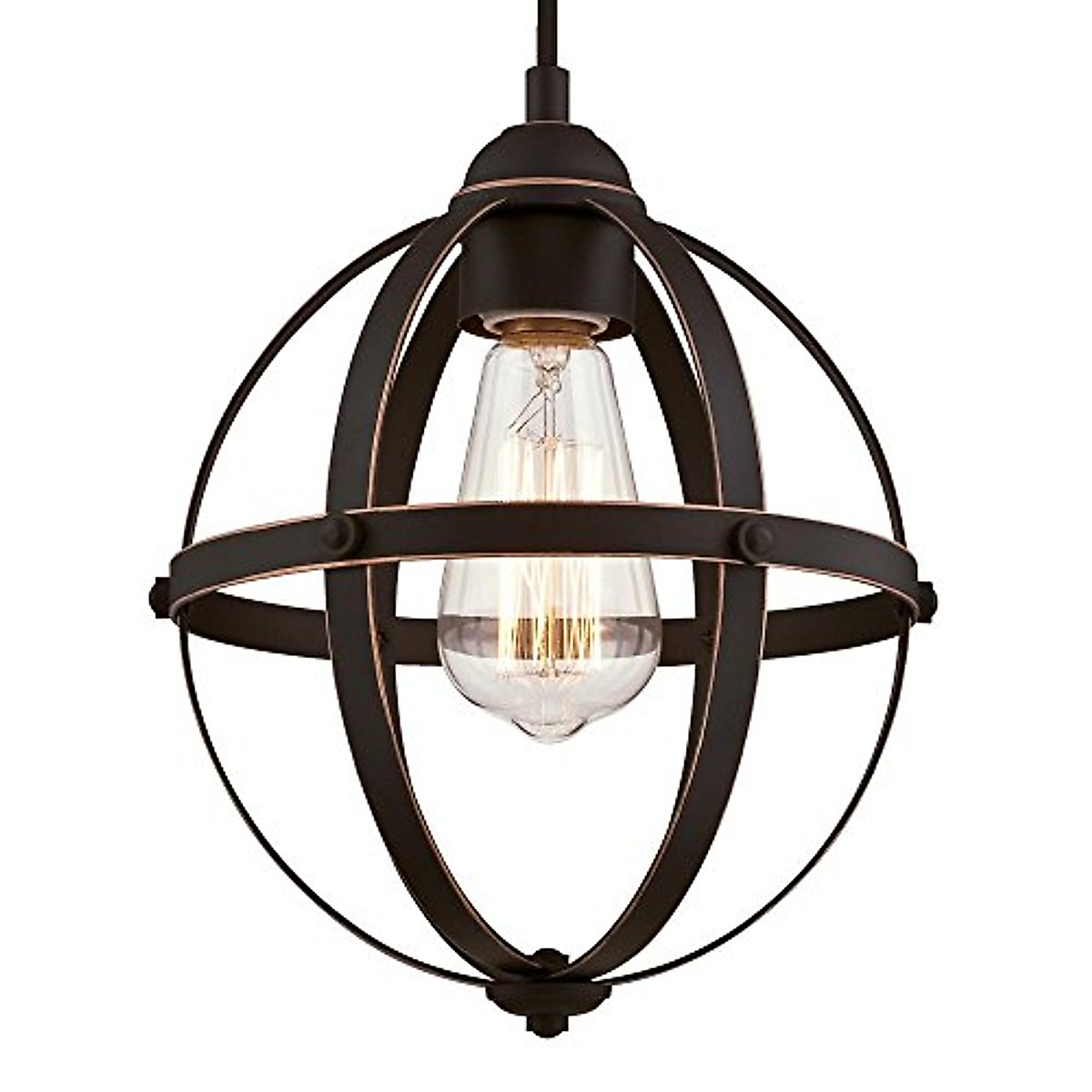Westinghouse Lighting 6361900 Stella Mira One-Light Indoor Mini Pendant, Oil Rubbed Bronze Finish with Highlights