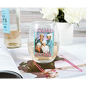 Silver Buffalo The Golden Girls Squad Goals Stemless Glass | Holds 20 Ounces