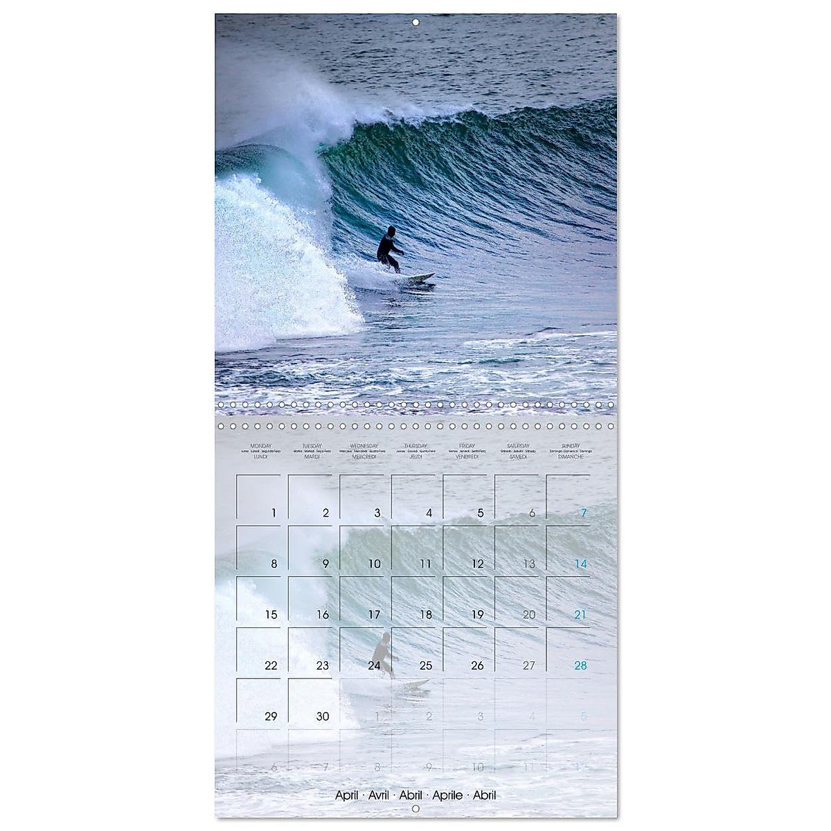 Surfing Passion (Wall Calendar 2024 12" × 12"), CALVENDO 12 Month Wall Calendar