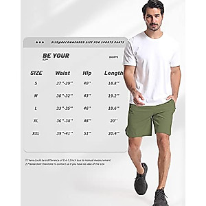CANGHPGIN 2 Pack Mens Workout Athletic Shorts 7 inch Inseam Quick Dry Hiking Shorts Men Lightweight Sports Gym Shorts Running