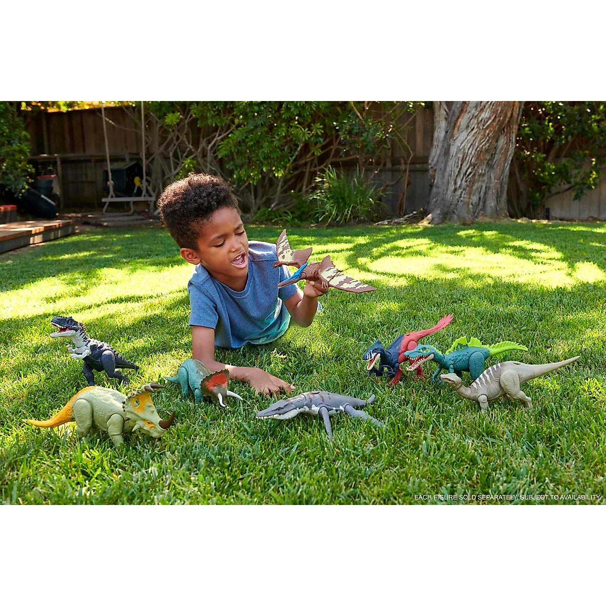 Mattel Jurassic World Dominion Roar Strikers Dinosaur Action Figure with Roaring Sound & Attack Action, Pternanodon Dino Toy Includes Downloadable App & AR
