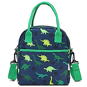VASCHY Lunch Box Bag for Kids, Insulated Lightweight Lunch Box Tote for Toddler Boys and Girls School Daycare Kindergarten Dinosaur
