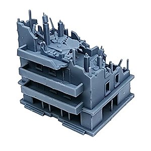Outland Models Railway Scenery Structure Damaged Apartment 1:160 N Scale