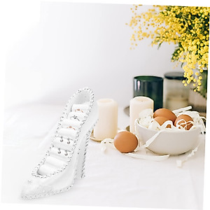 GARVALON Shoe Jewelry Display Shoe Ring Tray Jewelry Storage Box Jewelry Organizer Case Earrings Stand Resin Ring Holder High Heel Ring Display Case Shoe, Jewelry Displays Stand