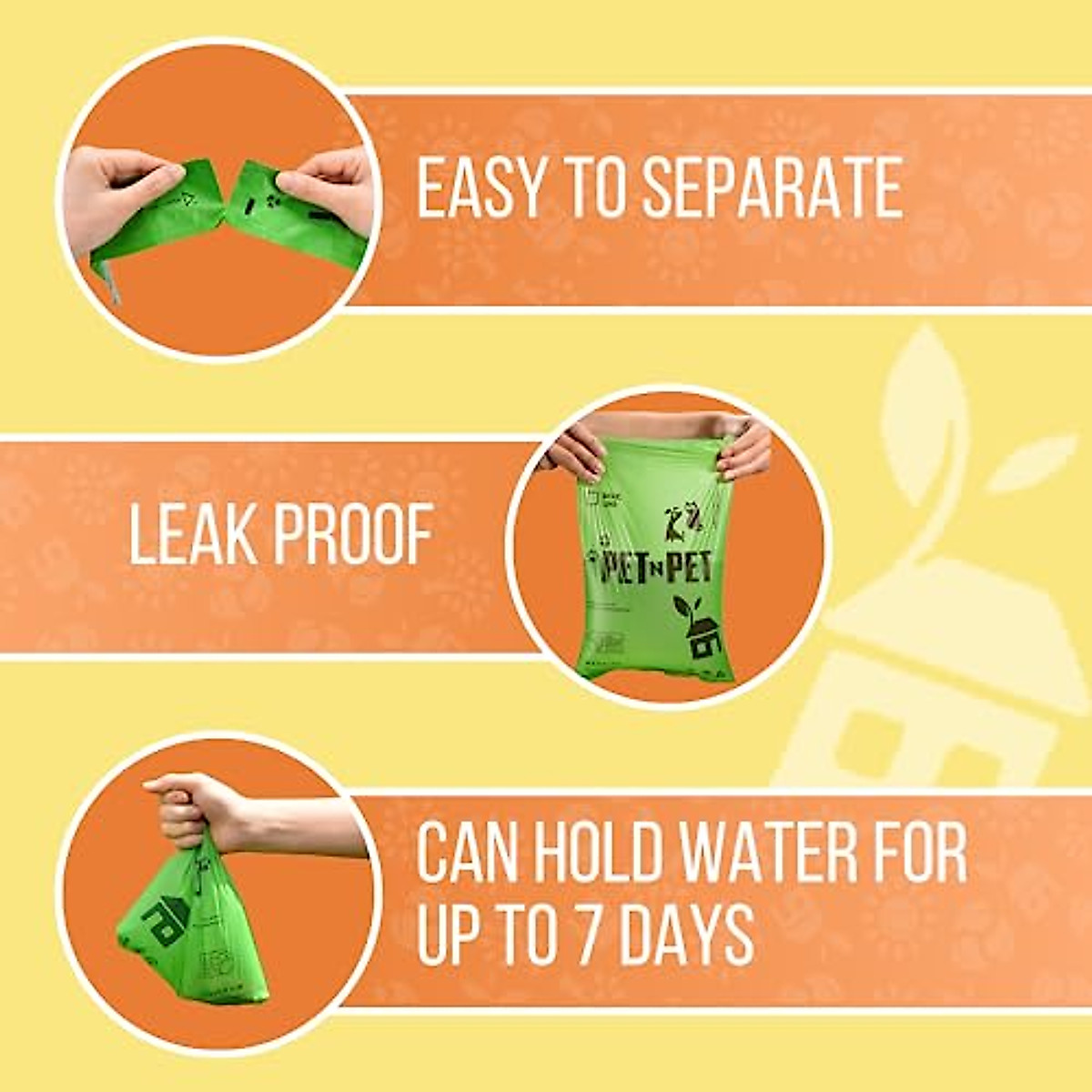 Pet N Pet Dog Poop Bag, Dog Poop Bags Rolls, Dog Bags, Doggie Poop Bags, 38% Plant Based & 62% PE Dog Waste Bags, Extra Thick Doggy Poop Bags, Cat Poop Bags, Dog Bag, Pet Waste Bags, Doggie Bags