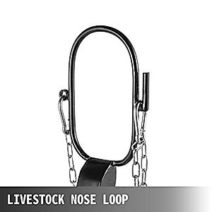 VEVOR Livestock Stand Steel Gate Attachment Nose Loop Headpiece, 9.8inch Height and Trimming Stand 5.9inch Length Adjustable, Nose Loop Goat Trimming Stands, Sheep Shearing Stand, for Sheep & Goats