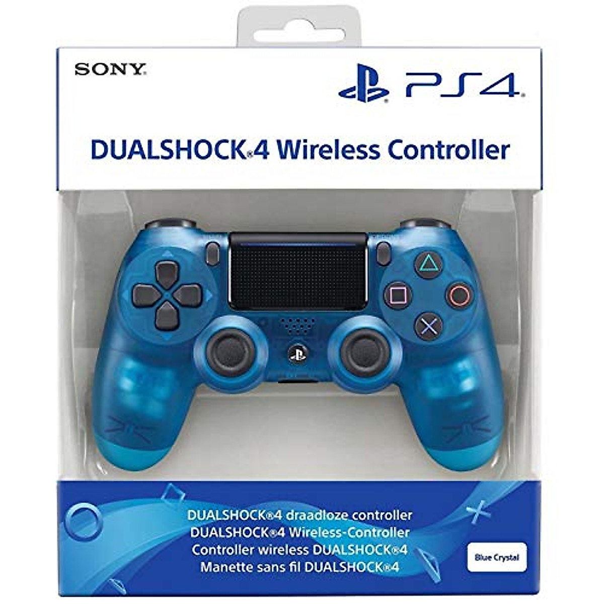 Sony Dualshock 4 Wireless Controller for PlayStation 4 - Blue Crystal - PlayStation 4 (Renewed)