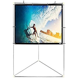 Pyle 72" Outdoor Portable Matt White Theater TV Projector Screen w/ Triangle Stand - 72 inch, 16:9, 1.15 Gain Full HD Projection for Movie / Cinema / Video / Film Showing outside Home - PRJTPOTS71
