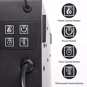 36 Inch Electric Fireplace, Ultra-Thin Recessed Wall Mounted Fireplace for Living Room/Bedroom with Remote Control, Adjustable Flame, 6H Timer, 1400W