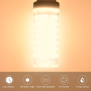 comzler G9 LED Bulb Bi Pin Base 6W Soft White 3000K G9 Base Bulbs, 60W Halogen Equivalent, 550LM, Ceramic Base G9 Light Bulbs for Chandelier, Non-dimmable, Pack of 6