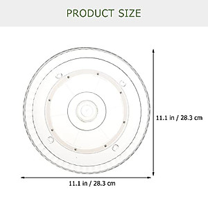 UPKOCH Turntable Organizer Rotating Condiment Rack Kitchen Cabinet Storage Container Cosmetic Makeup Organizers for Pantry Fridge Vanity Bathroom White Shelf Organizer