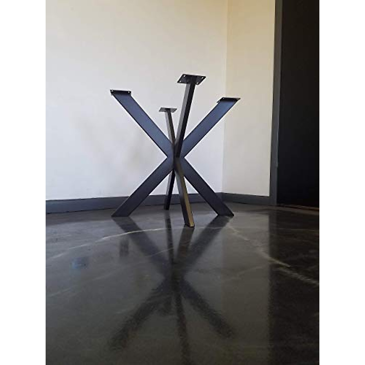 Metal Table base, Cross-X Style - Any Size and Color