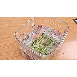 EVERIE Versatile 12-Quart Sous Vide Container with Built-in Rack and Collapsible Silicone Lid and Container Sleeve Compatible with All Sous Vide Cookers, KIT-1202-TYGJ