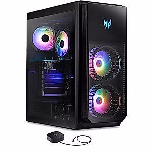 acer Predator Orion 5000 Gaming & Entertainment Desktop PC (Intel i7-12700F 12-Core, 64GB DDR5 4400MHz RAM, 7.6TB SATA SSD, GeForce RTX 3080, WiFi, Bluetooth, Backlit KB, HDMI, Win 11 Pro)