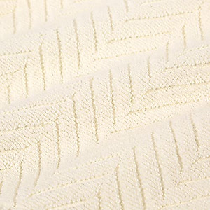 YiLUOMO Beige Hand Towel Set of 2 100% Cotton Ultra Soft Highly Absorbent Terry Striped Hand Towel for Bathroom (13" X 29")