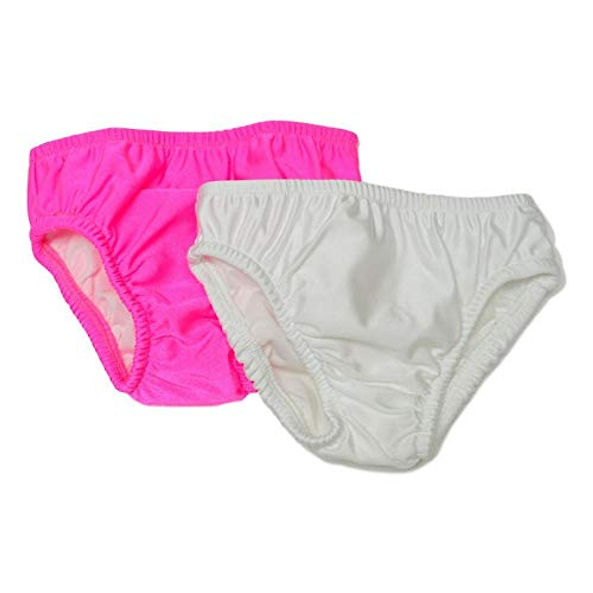 My Pool Pal Girls' 2 Pack Swim Diaper Cover, hot Pink/White, 24 Months