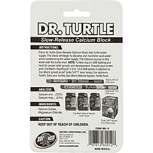Zoo Med Dr. Turtle Slow Release Calcium Block Treats up to 15 Gallons (.5 oz) - Pack of 12