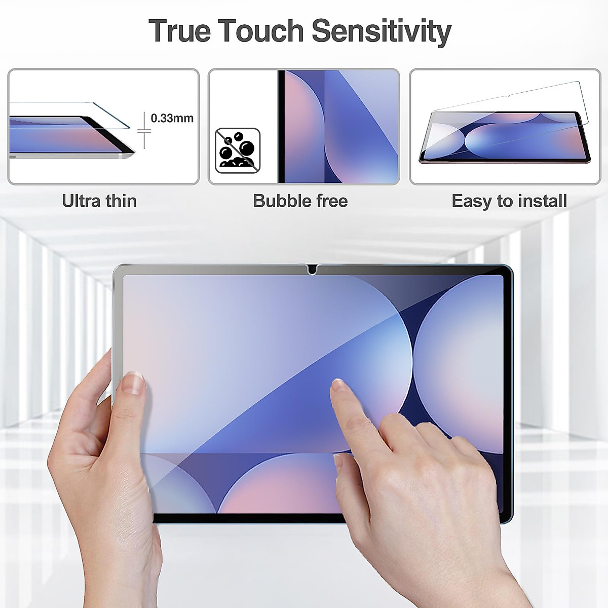 ProCase 2 Pack Screen Protector for Galaxy Tab S10 2024/ Tab S9 FE 10.9"/ S9 2023/ Tab S8 2022/ Tab S7 2020 11", Hardness Tempered Glass Screen Film Guard for Galaxy Tablet SM-X720/X510/X710/X700/T870