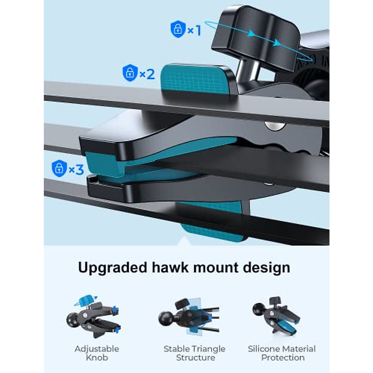 JOYROOM Universal Car Vent Clip for Car Phone Mount, Wireless Car Charger, Magnetic Phone Holder, Anti-Shaking Vent Grip Fit for Car Phone Holders with 17mm Joint Ball Mount Clip [Diameter 0.67 inch ]