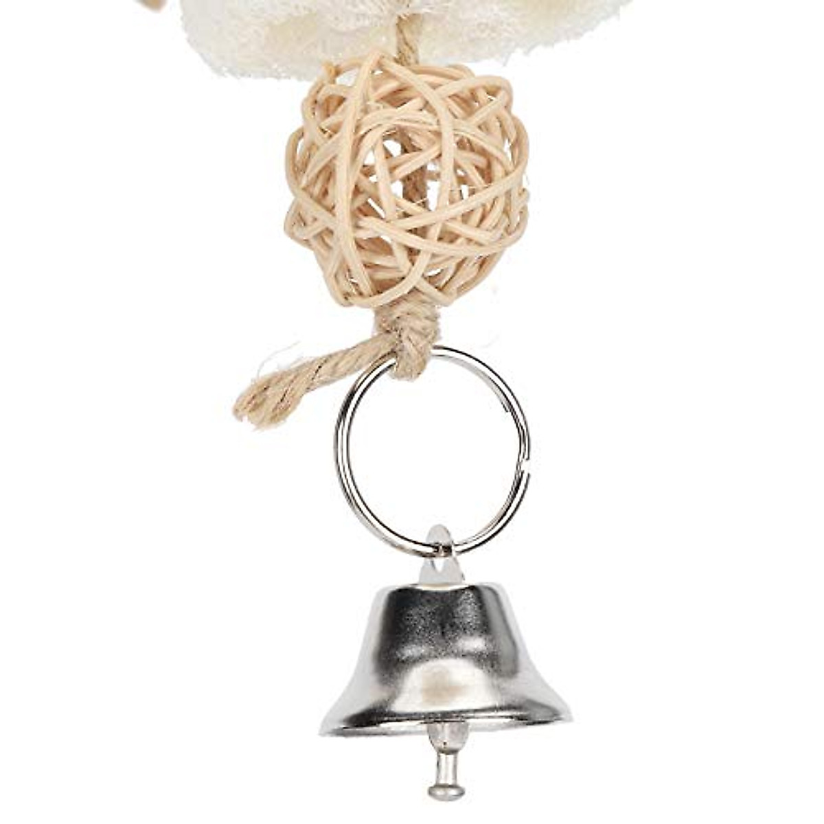 Rosvola Parrots Loofah Toy, Bird Rattan Ball String Firm for Play Toy for Large/Medium Size Parrots for Parrots Bite