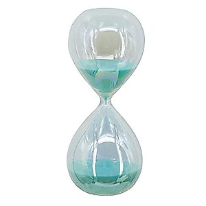 The Rug Market Hourglass with Jade Color Sand Iridescent Hour Glass, 8x3x3