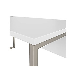 Bush Business Furniture Hybrid Computer Table Desk with Metal Legs, 60W x 30D, White