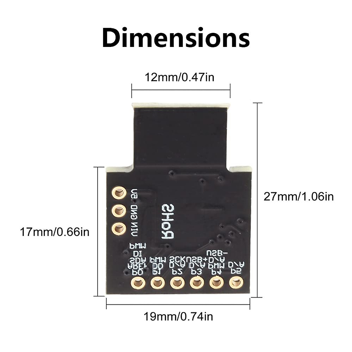 2pcs Digispark Kickstarter Attiny85 General Micro USB Development Board with Pin Header