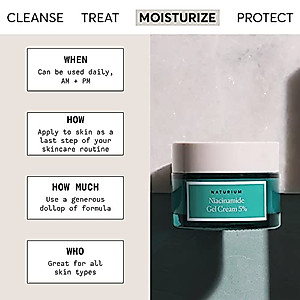 Naturium Niacinamide Gel Cream 5%, Face Moisturizer, Dark Spot Corrector, 1.7 oz