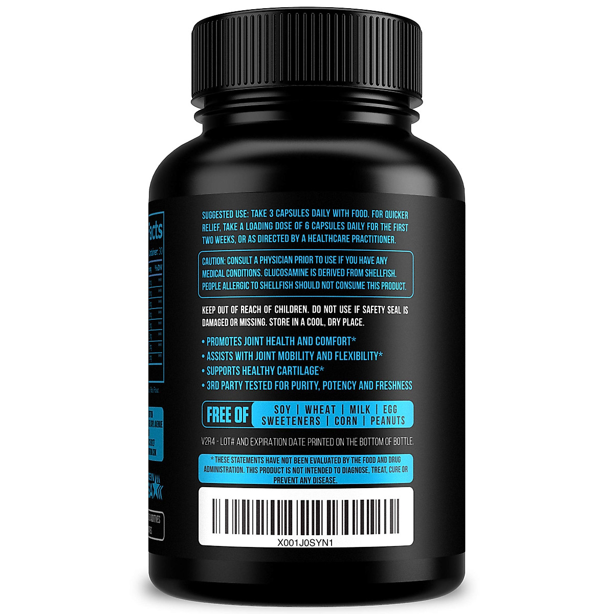 Glucosamine Chondroitin with Turmeric MSM Boswellia - Natural Joint Supplement for Men and Women - Supports Healthy Joint Structure, Function & Comfort - Non-GMO and Gluten Free - 90 Capsules