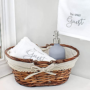 Cornucopia Wicker Basket with Handles (Reddish Brown), for Fall Decor, Easter, Picnics, Gifts, Home Decor and More, 13 x 10 x 6 Inches