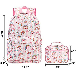 Bluboon Backpack for Girls Kids Preschool Backpack with Lunch Box Kindergarten School Bookbags Set
