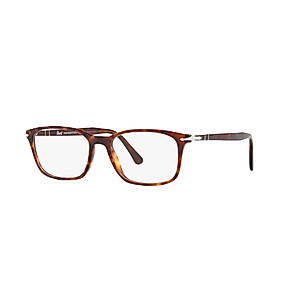 Persol PO3189V Rectangular Prescription Eyewear Frames, Havana/Demo Lens, 53 mm
