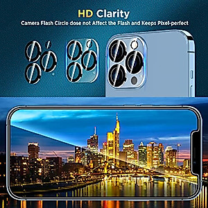 Invoibler 3 Pack Screen Protector Compatible with iPhone 12 Pro Max + 3 Pack Camera Lens Protector, iPhone 12 Pro Max Screen Protector Tempered Glass, 6.7 Inch [HD Clear] [Not for iPhone 12 Pro]