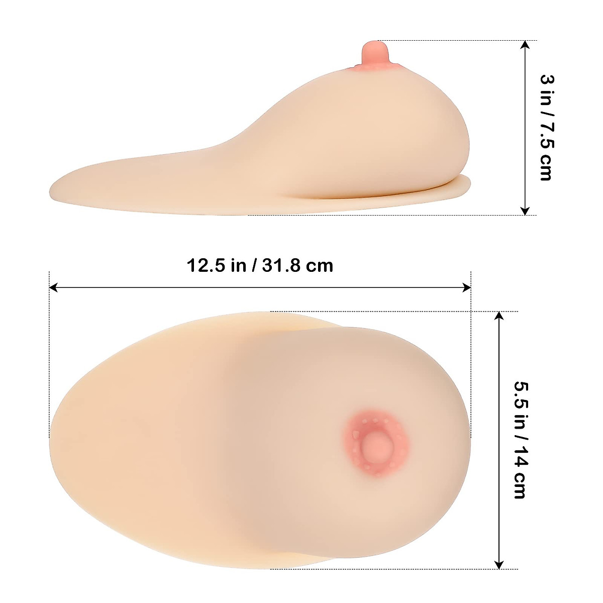iplusmile Human Female Silicone Breast Silicone Women Breast Model Lactagogue Breastfeeding Educational Tool for Lactation Teaching Nursing Trainning (22x13x10cm)