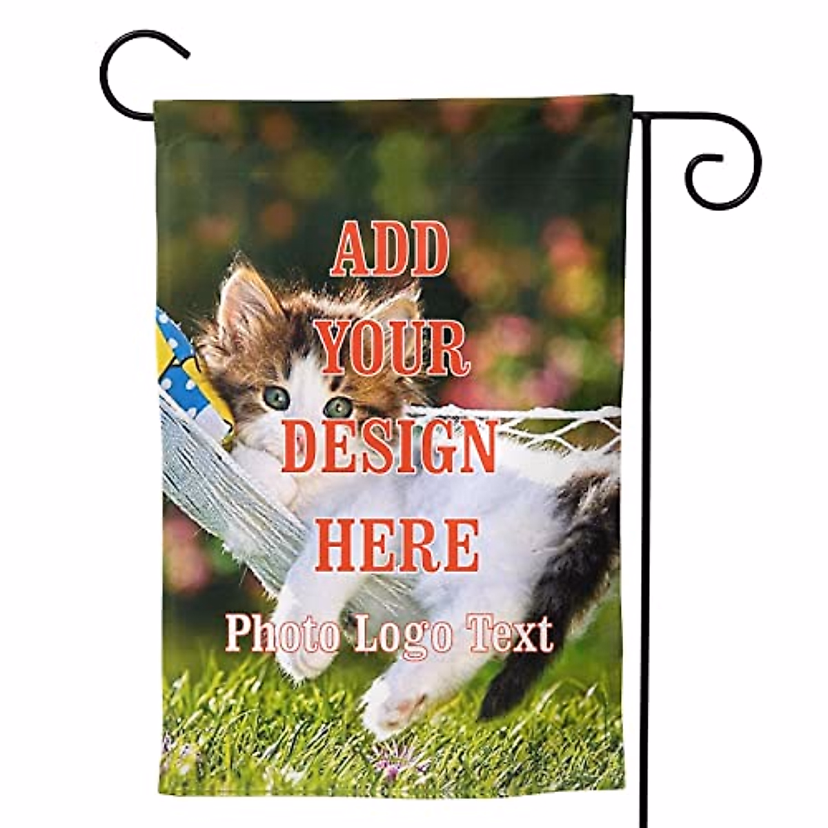 Custom Garden Flag for Outdoor 12.5 x 18 Inch Personalized Double Sided Flags Design Your Own Picture Logo Text Yard Flag for Outside Lawn Patio Garden Home Decorating