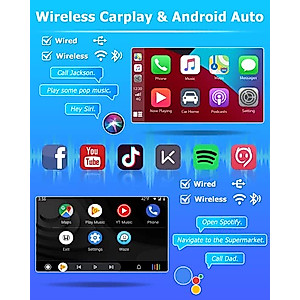 2G+32G for Honda Civic 2001-2005 Radio, Hikity Android 11 Car Stereo Wireless Apple Carplay Android Auto, 9 Inch Touch Screen Car Radio with Bluetooth/GPS Navigation/WiFi/HiFi/Split Screen