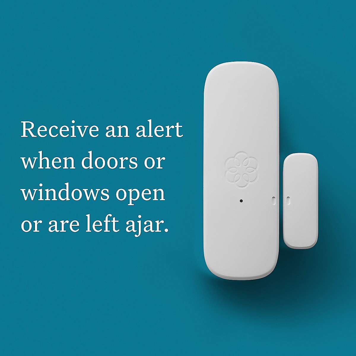Ooma Door and Window Sensor, works with Ooma Smart Home Security. No contracts and free self-monitor plan. Optional professional monitoring, motion, keypad, water sensor, and garage door sensor