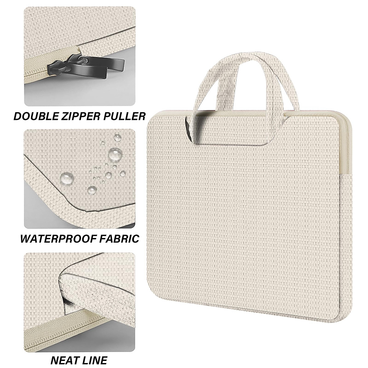 Miwasion Woven Fabric Design Compatible with MacBook Air 13 inch Case 2020-2018 Release(A2337 M1 A2179 A1932) with Touch ID & 2 Pack Keyboard Protectors,Webcam & Laptop Sleeve Bag & Screen Protector