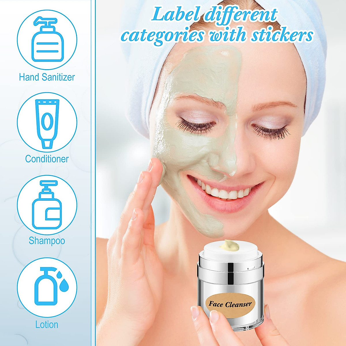 15 Pcs Airless Cosmetic Container Vacuum Cosmetic Bottle Vacuum Cream Jar Travel Cream Container Empty Refillable Cosmetic Air Pump Bottle Airless Pump Jars for Creams (1.7oz/50ml)