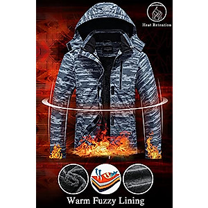 DLGJPA Women's Mountain Waterproof Ski Jacket Detachable Hood Windproof Rain Winter Warm Snow Coat