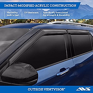 Auto Ventshade [AVS] Outside Mount Ventvisor | 2011 - 2019 Ford Explorer- Smoke, 4 pc. | 94293