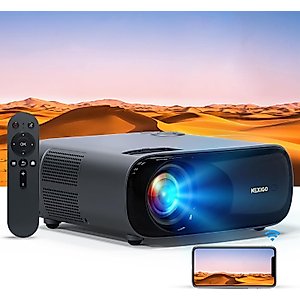 NexiGo PJ40 Movie Projector, Native 1080P, 4K Supported, 300 Inch, Auto Vertical Keystone, Zoomable, 20W Speakers, WiFi, Bluetooth 5.1, Compatible w/TV Stick, iOS, Android (Renewed)