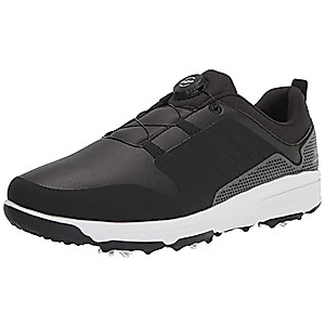 Skechers Men's Torque Twist Waterproof Golf Shoe, Black, 9 Wide