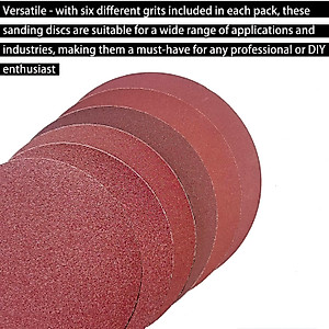 Sackorange 60 PCS 5" PSA Sanding Discs-10 Each of 80, 100, 120, 180,240, 400 Grit - 5 Inch Self Adhesive Stickyback Sandpaper Discs for DA Sander, Sand Automotive Car Paint, Woodworking Wood, Metal