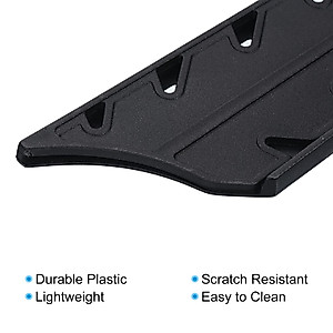 PATIKIL Plastic Safety Knife Cover Sleeves for 8" Chef Knife or 7" Santoku Knife, 2 Pack Knives Edge Guard Blade Protector Universal Knife Sheath, Black