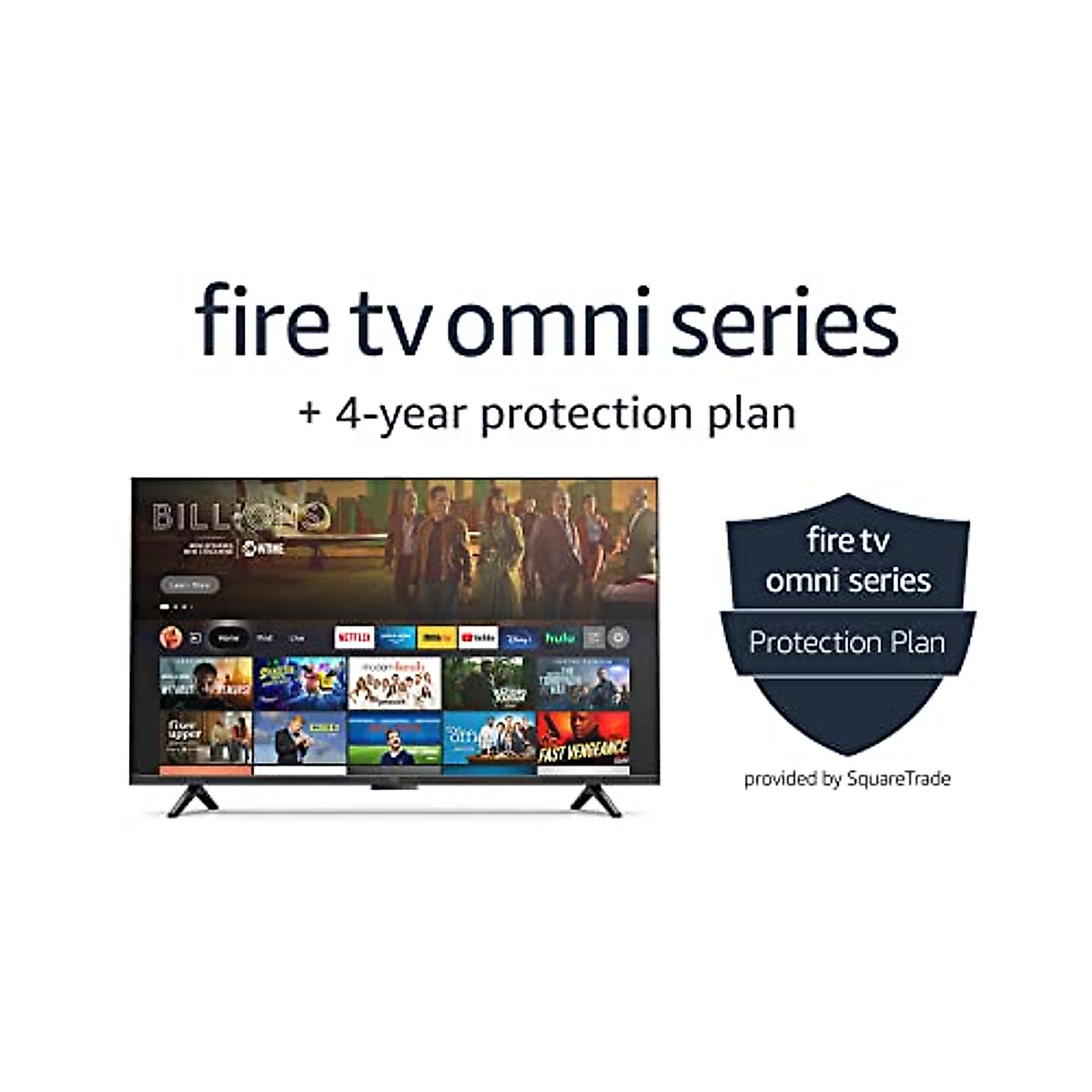 Amazon Fire TV 43" Omni Series 4K UHD smart TV, hands-free with Alexa + 4-Year Protection Plan