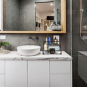 WIRESPIRIT - Coffee Bar Organizer, Spice Rack with No Assembly Required – Storage and Organizer for Kitchen Countertop, Cupboard, Coffee Station, Medicine Cabinet, Bathroom - Bronze