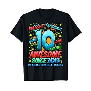 Official Double Digits 10th Birthday Awesome Since 2013 Boy T-Shirt